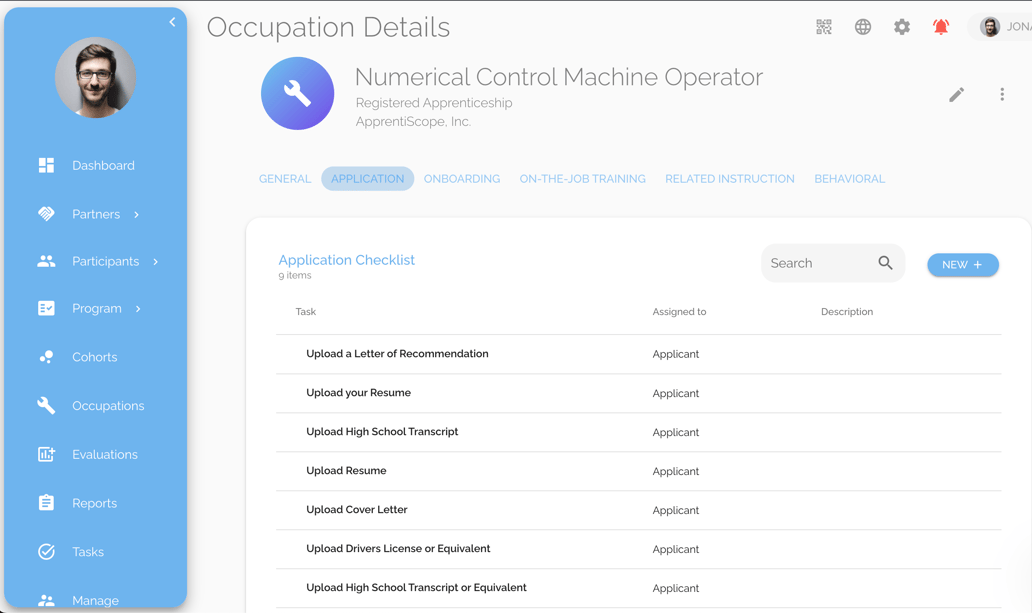 How to create an Applicant Checklist: Application